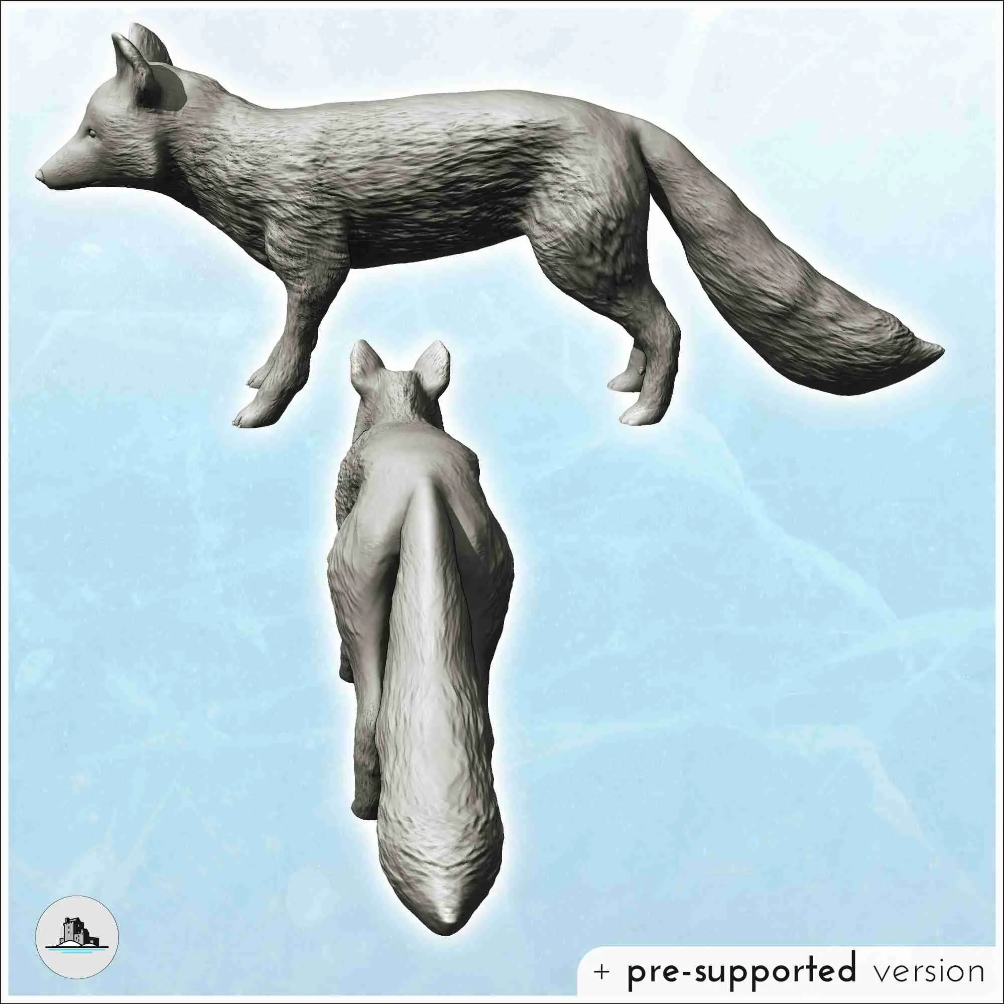 Characters & Creatures STL Download - Fox (8) - miniatures animal RPG ...