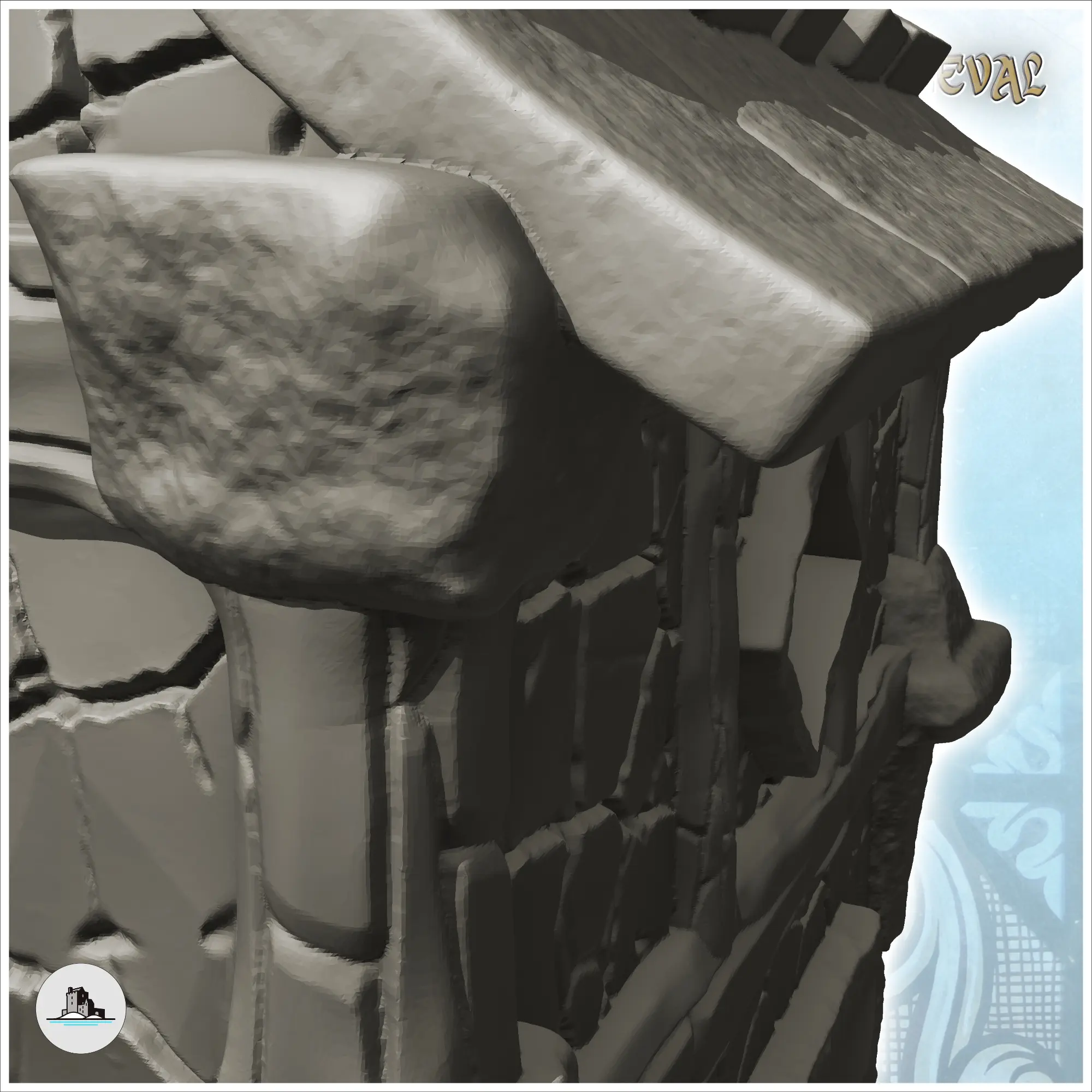 Other STL Download - Tower with dried mud walls and side oriel (10 ...