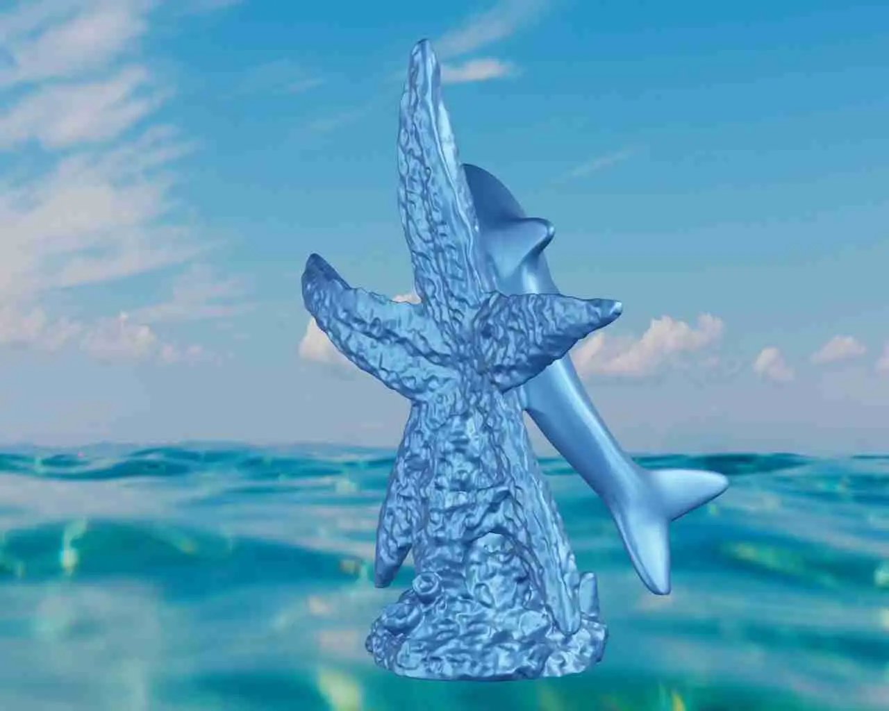 Sculptures & Artworks STL Download - Dolphin starby Motek3D