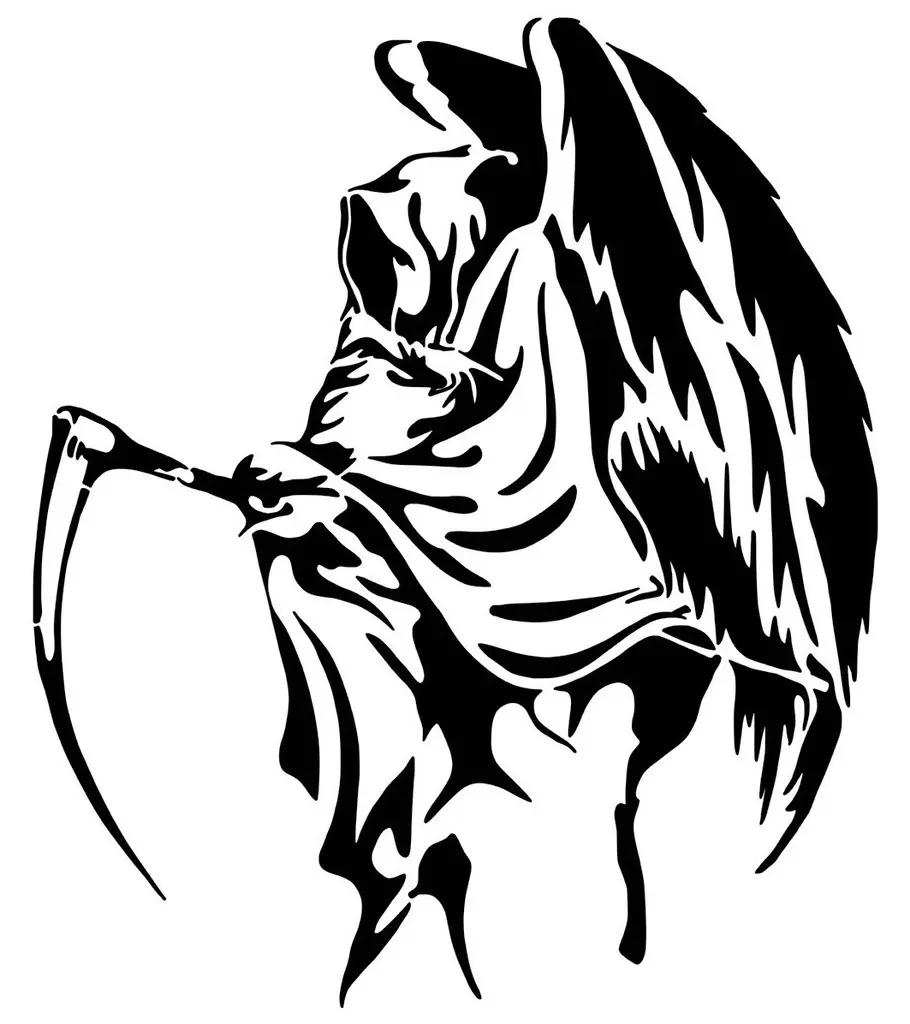 Free Board Games & Card Games STL Download - Grim Reaper stencil 6by ...