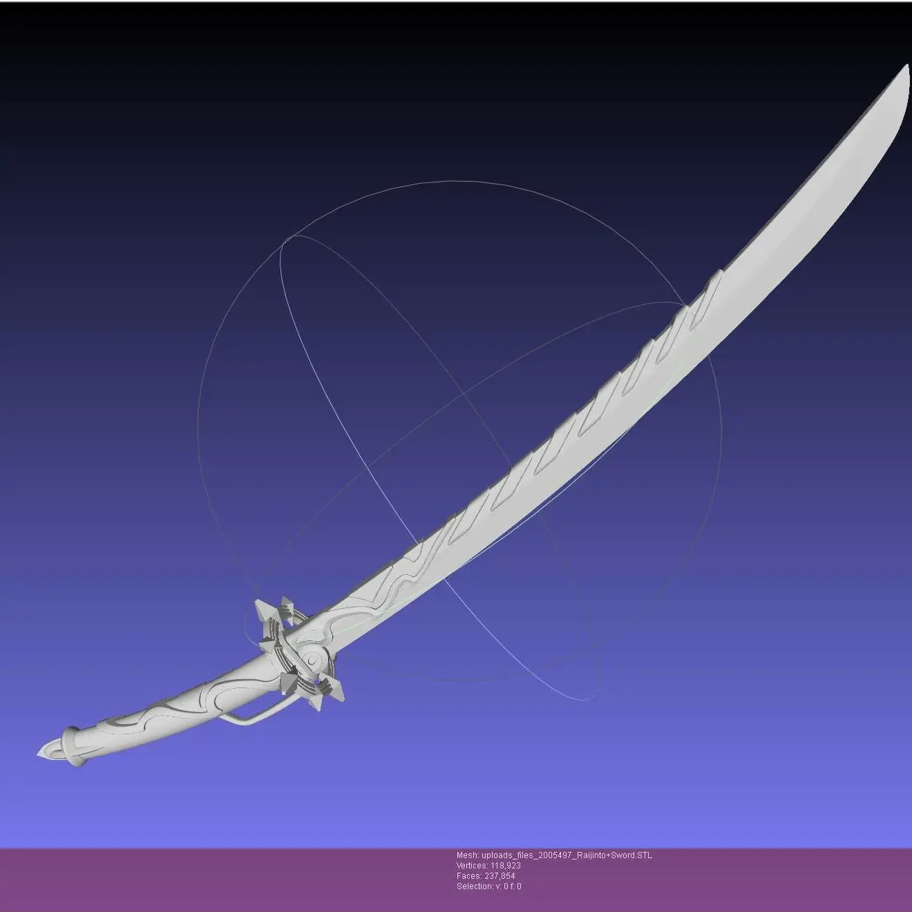Cosplay STL Download - Fire Emblem Raijinto Sword And Sheath Printable ...