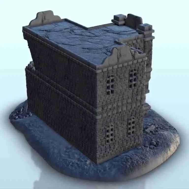 Other STL Download - Brick reception hall - miniatures scenery modern ...