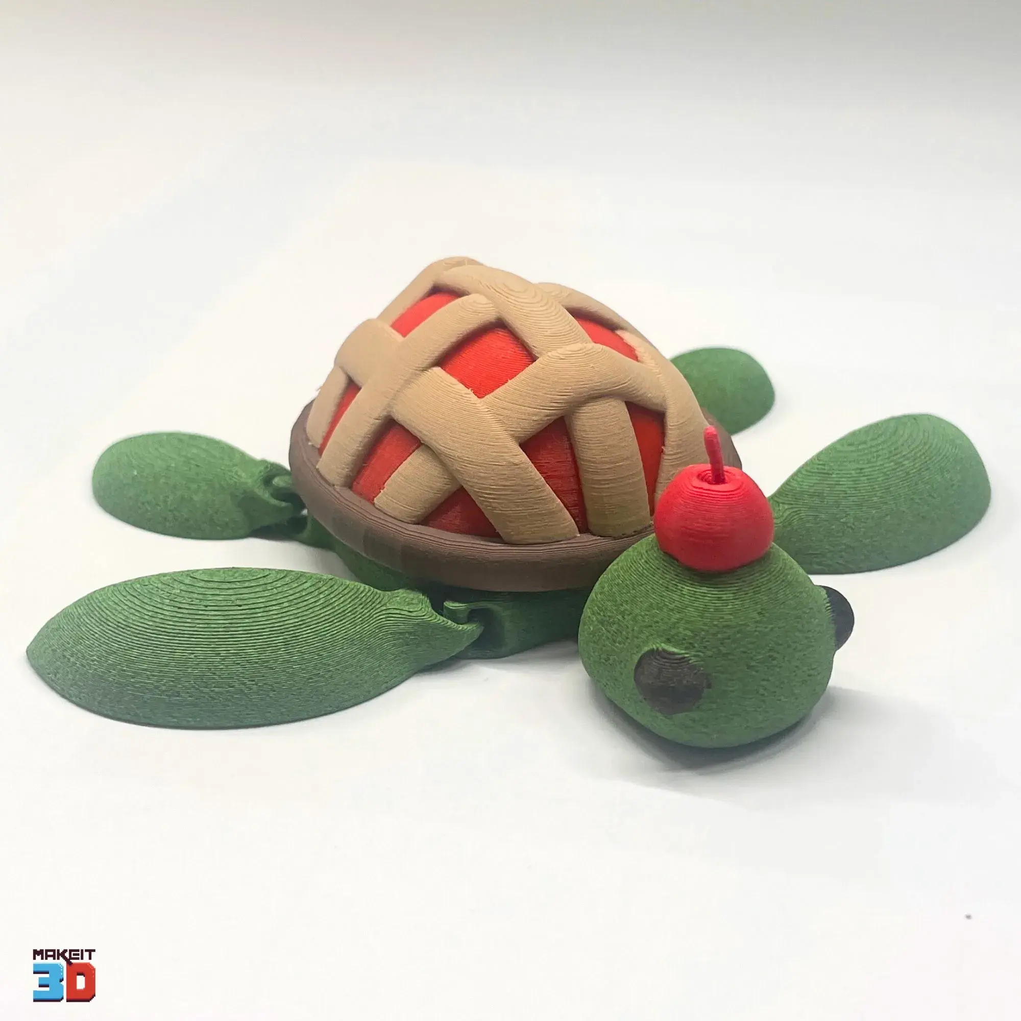 Other STL Download - 3D Printable Flexi Pie Turtleby Makeit3D