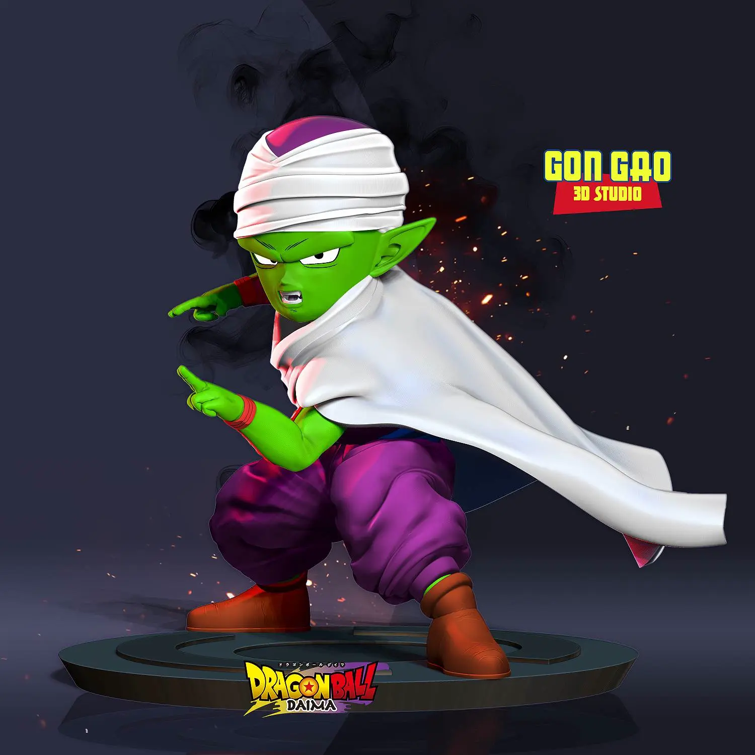 Sculptures & Artworks STL Download - Piccolo Mini - Dragon Ball Daimaby ...