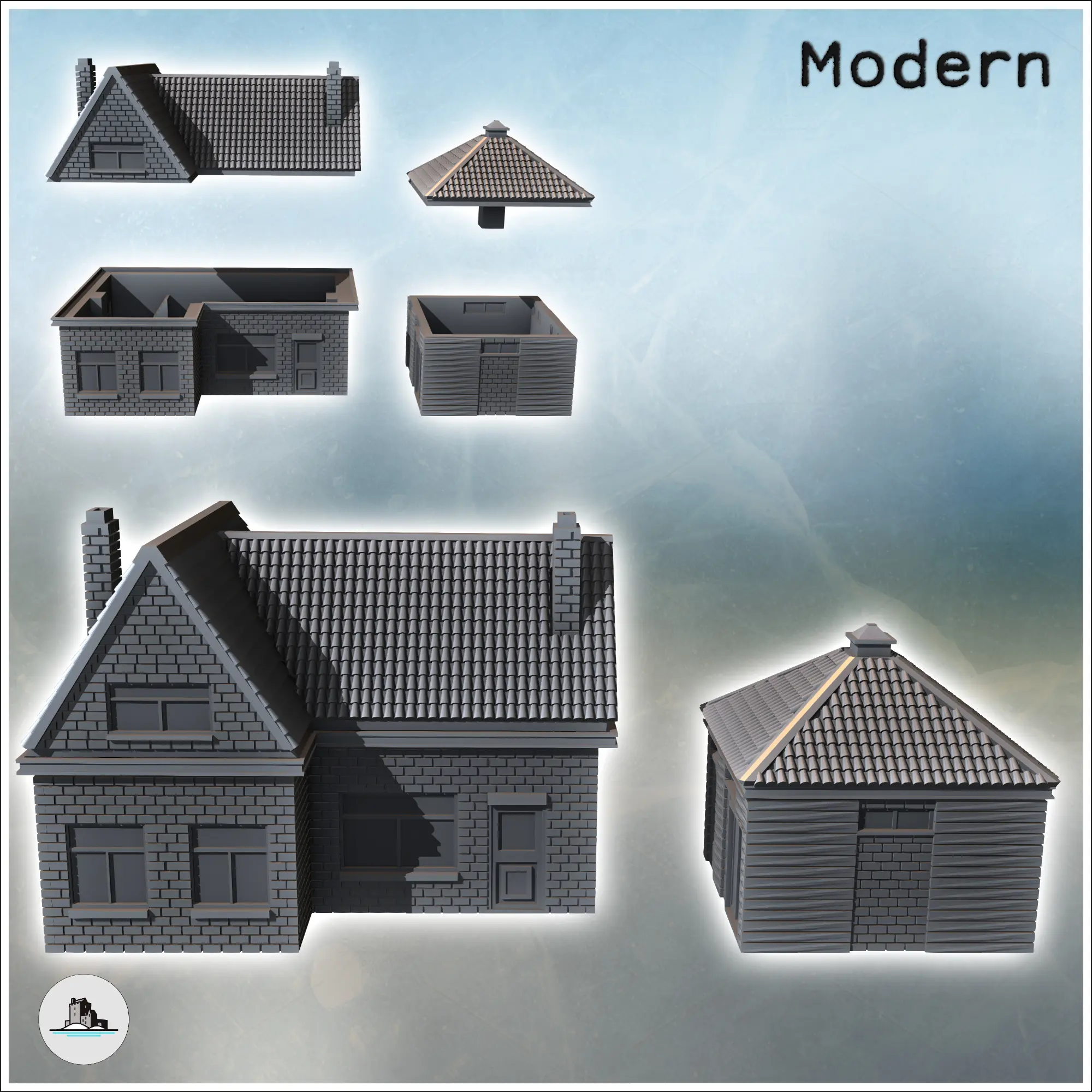 Other STL Download - Set of two modern houses (Veghel, Netherlands ...