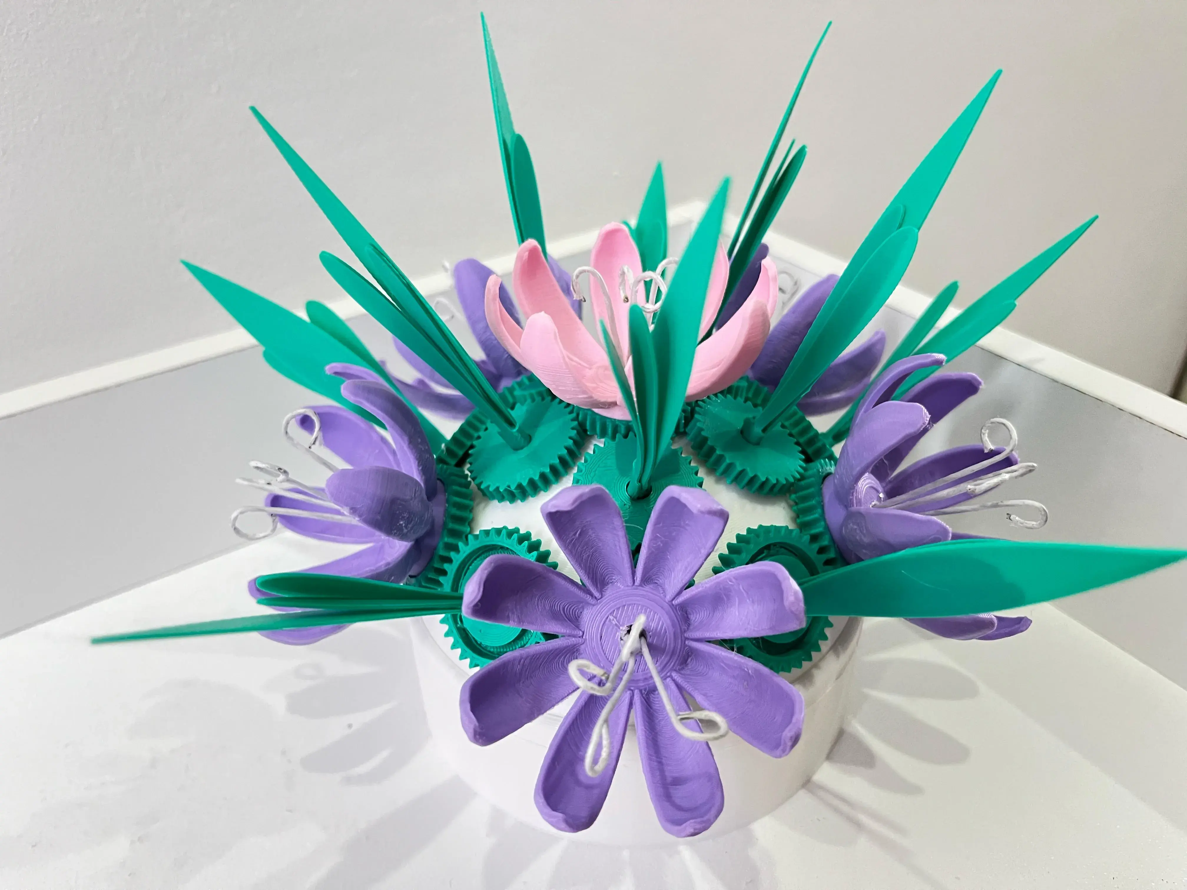 Home Decorations & Ornaments STL Download - Mechanical flower bouquetby ...