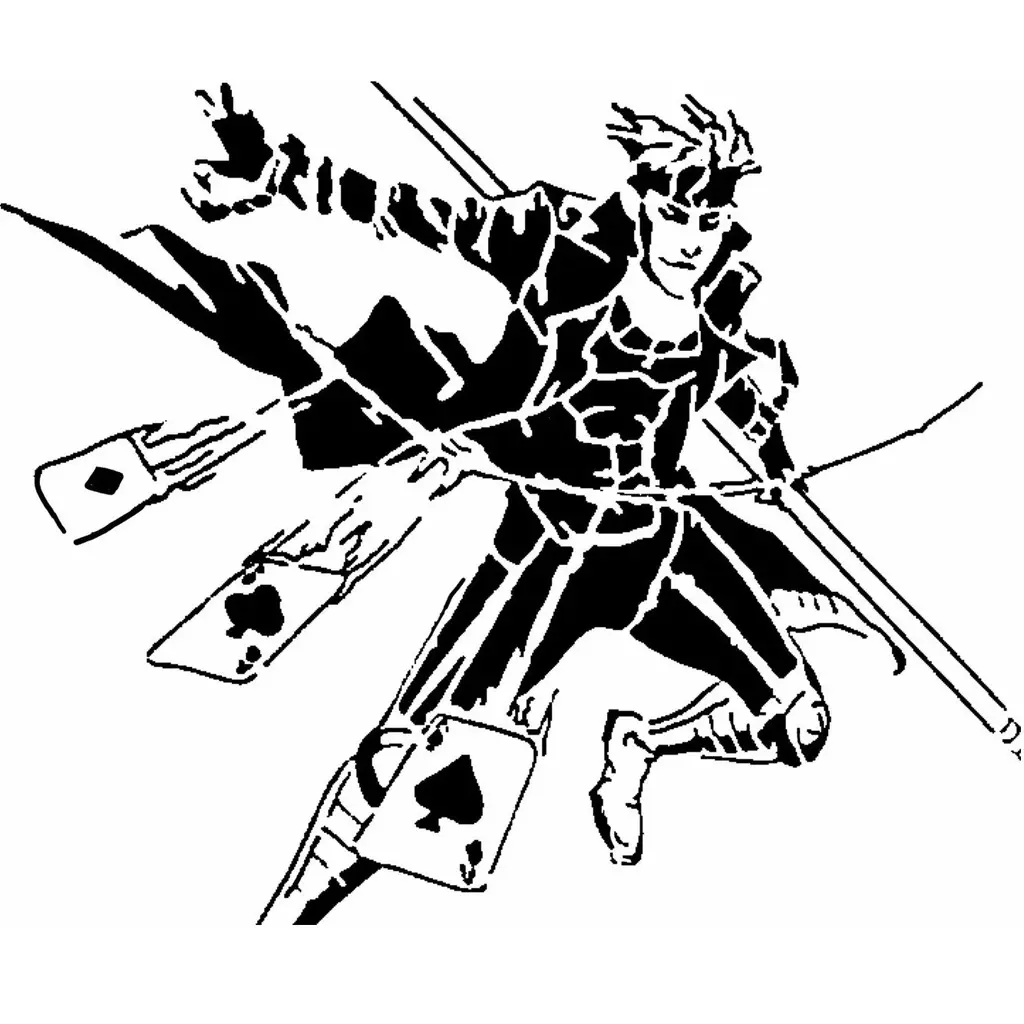 Free Digital Art STL Download - Gambit stencilby SMT_M 🦊