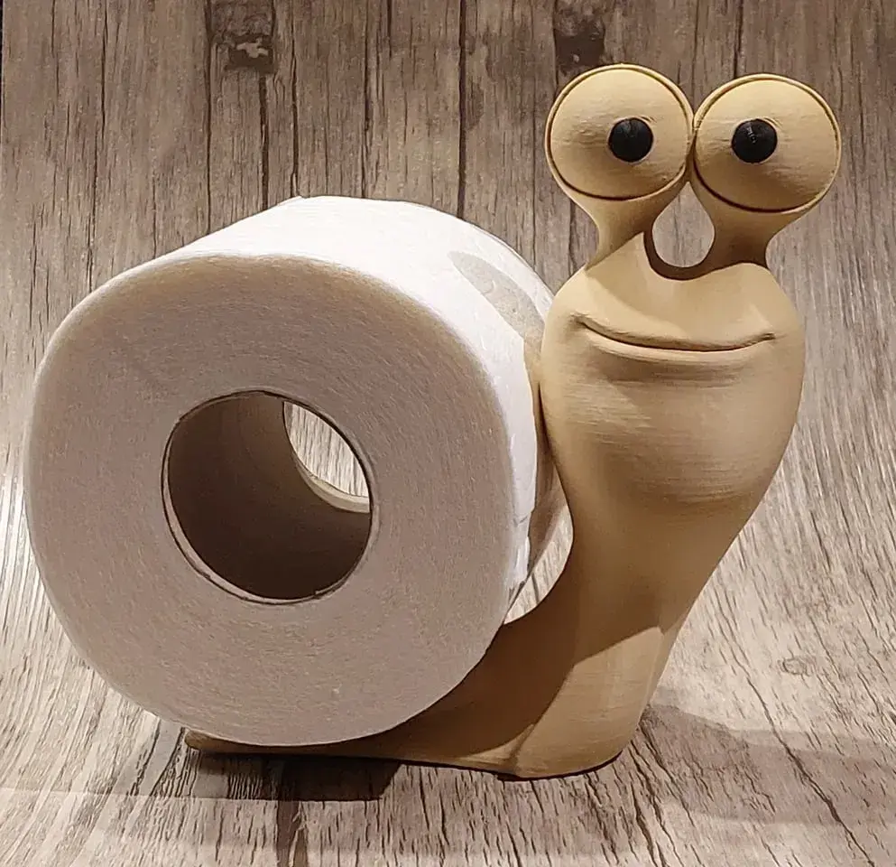 3D Printer Files | 3MF File | Bog Roll Snail Toilet Tissue Holder ...