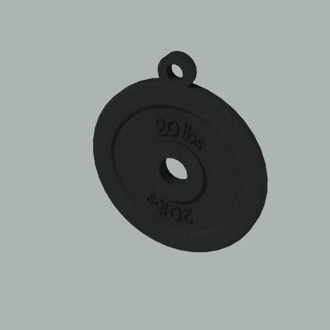 Free Other STL Download - GYM WEIGHT KEYCHAIN 2by Moisesdesign7