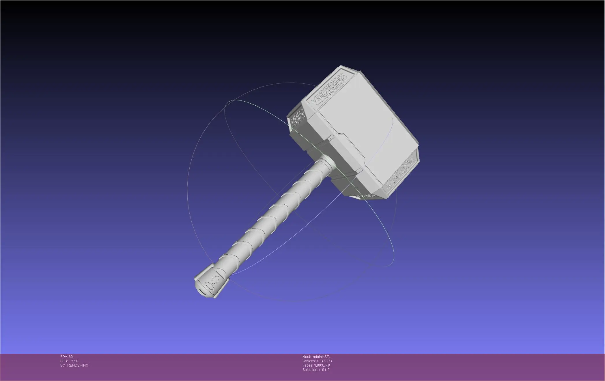 Cosplay STL Download - Thor Mjolnir Hammer Basic Printable Modelby Julian Danzer
