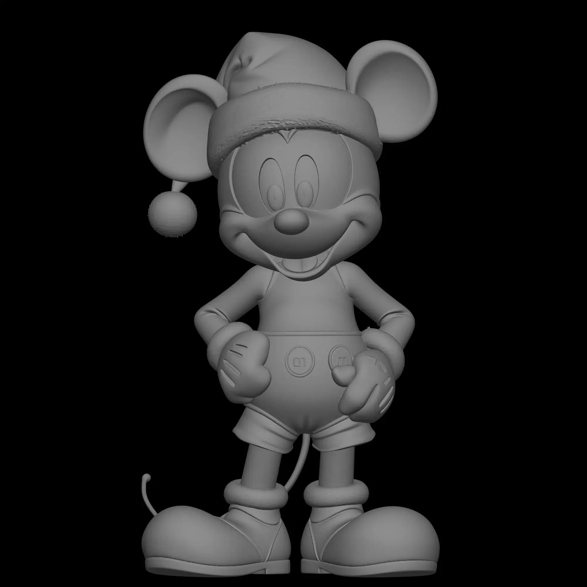 Characters & Creatures STL Download - Christmas Mickey Mouse modelby ...