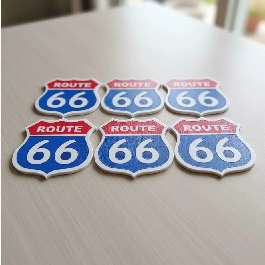 3D Printer Files | 3MF File | Coaster Route 66 | Creality Cloud