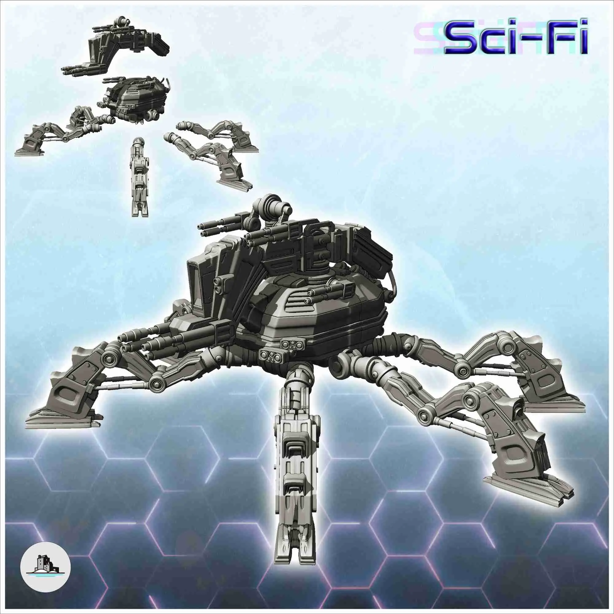 Other STL Download - Ezies combat robot (20) - miniatures w40k scifi ...