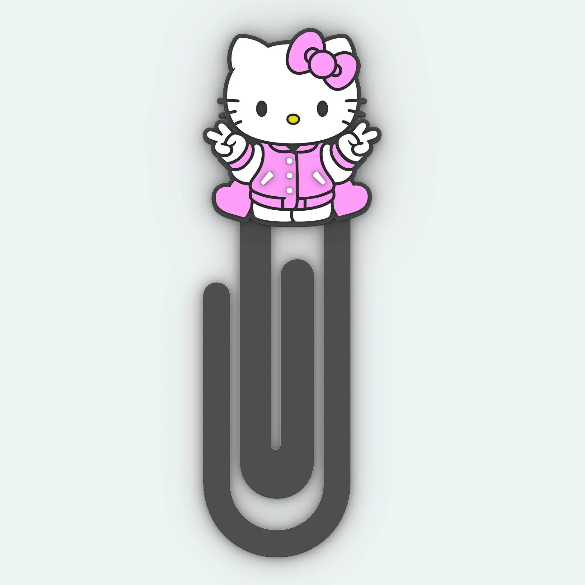 Other STL Descarga - Paperclip HELLO KITTY - AMOR Y PAZ - bookmark ...