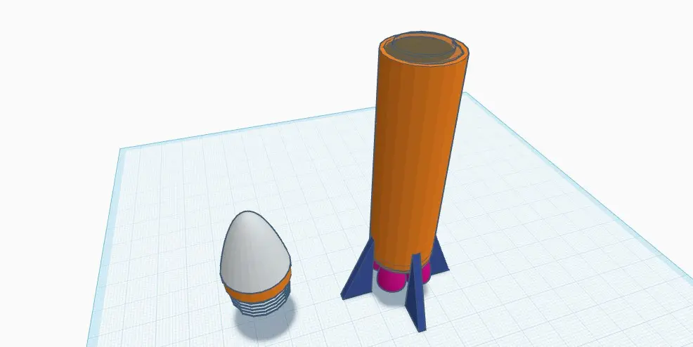 Free Other STL Download - space rocket container by haeders_JP