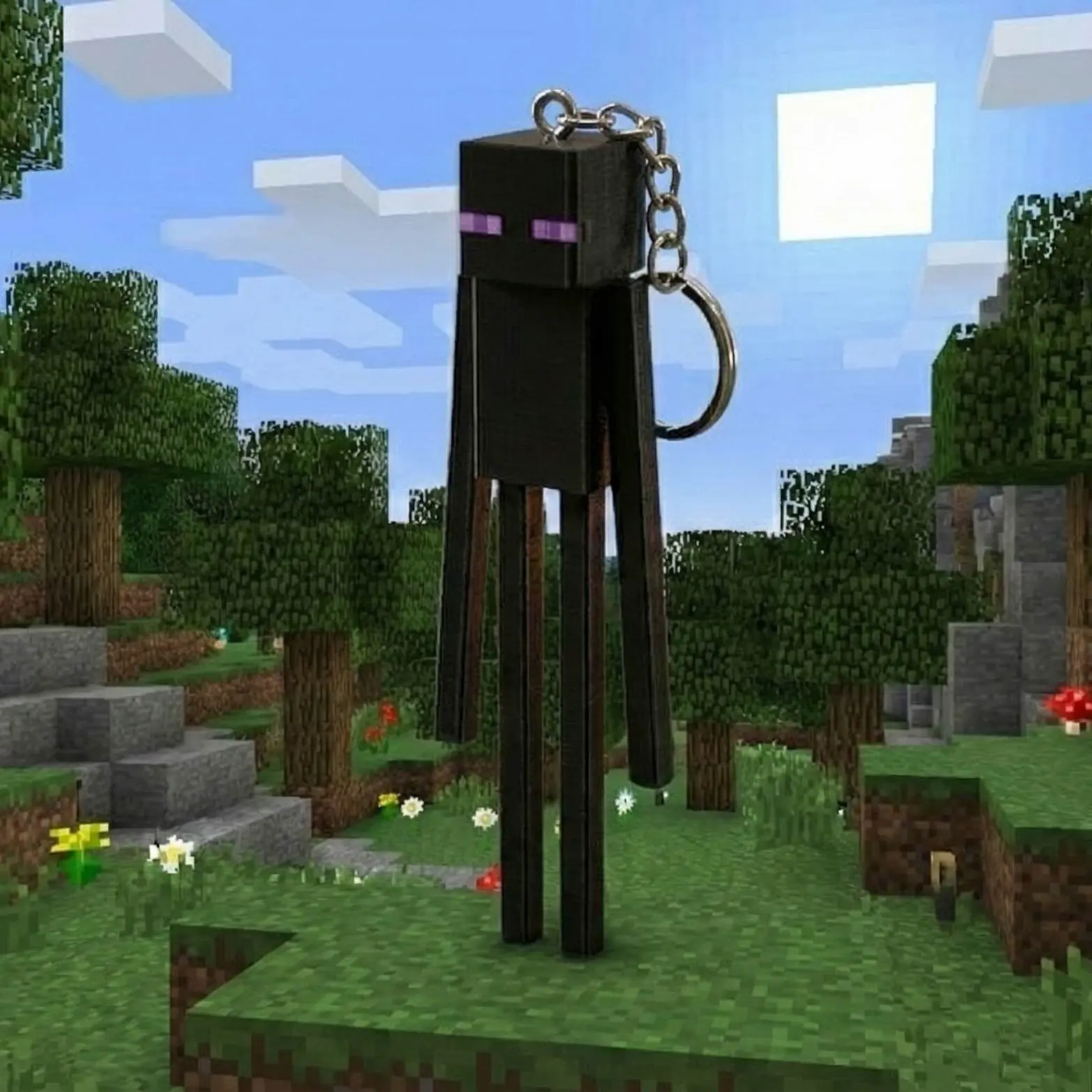 3D Printer Files | 3MF File | Minecraft Enderman Keychain | Easy Print ...