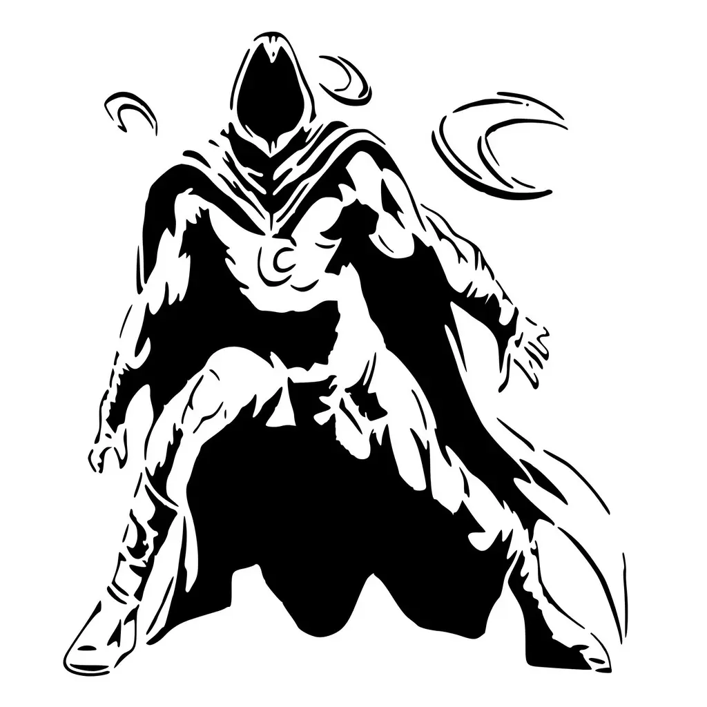 Free Digital Art STL Download - Moon Knight stencilby SMT_M 🦊