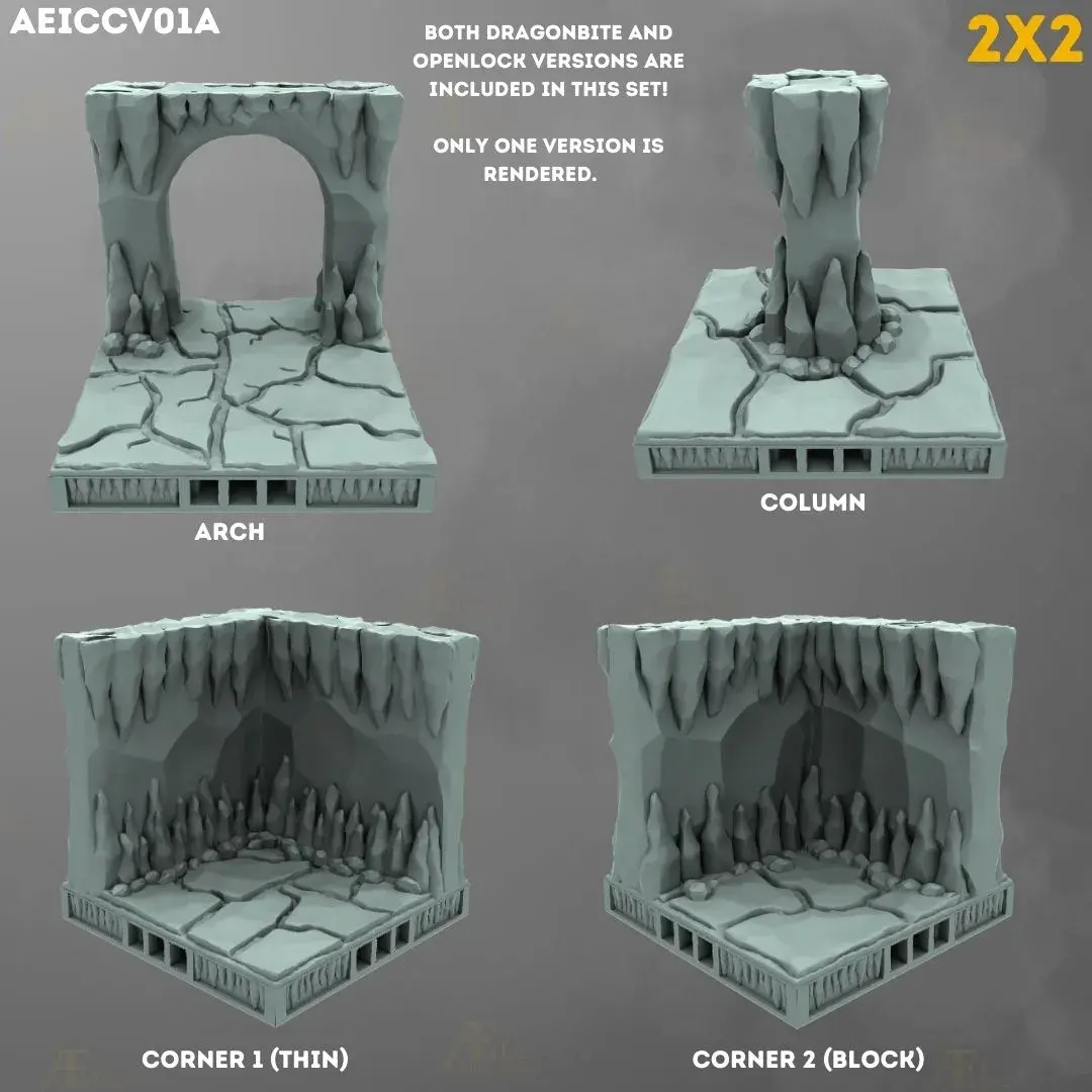 Props & Terrain STL Download - AEICCV01A - Ice Cavern Commonsby Aether ...