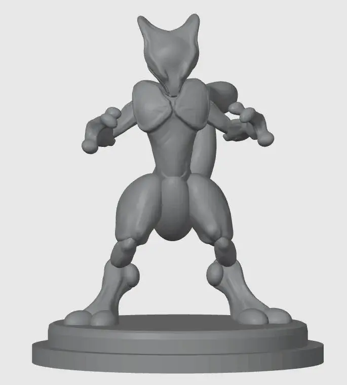 Characters & Creatures STL Download - Mewtwo Pokemon 150by Gaspar Arts ...
