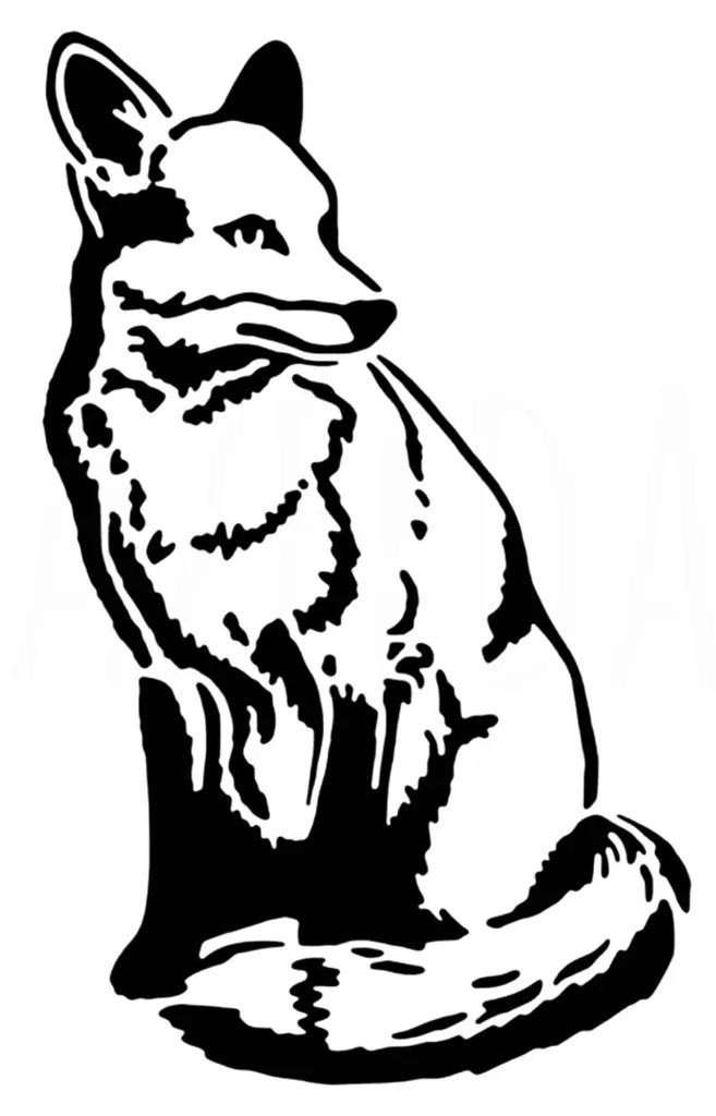 Free Other STL Download - Fox stencilby SMT_M 🦊