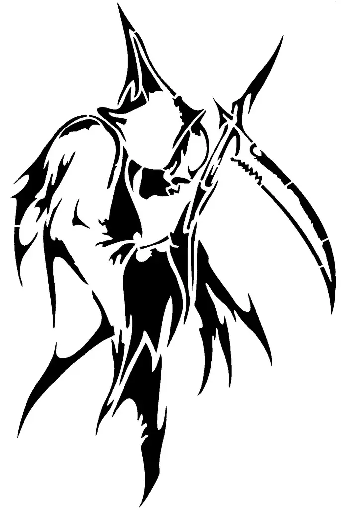 Free Sculptures & Artworks STL Download - Grim Reaper stencil 22by SMT_M 🦊