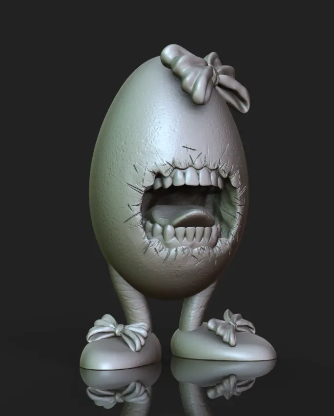 Characters & Creatures STL Download - Egg with teethby Irina 3D