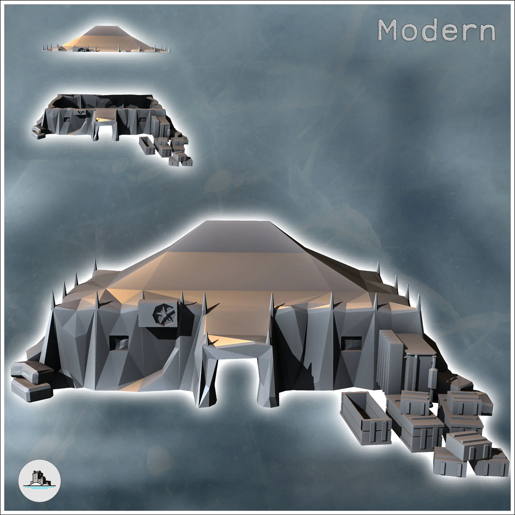 Other STL Download - Modern command tent with ammunition crates (1 ...