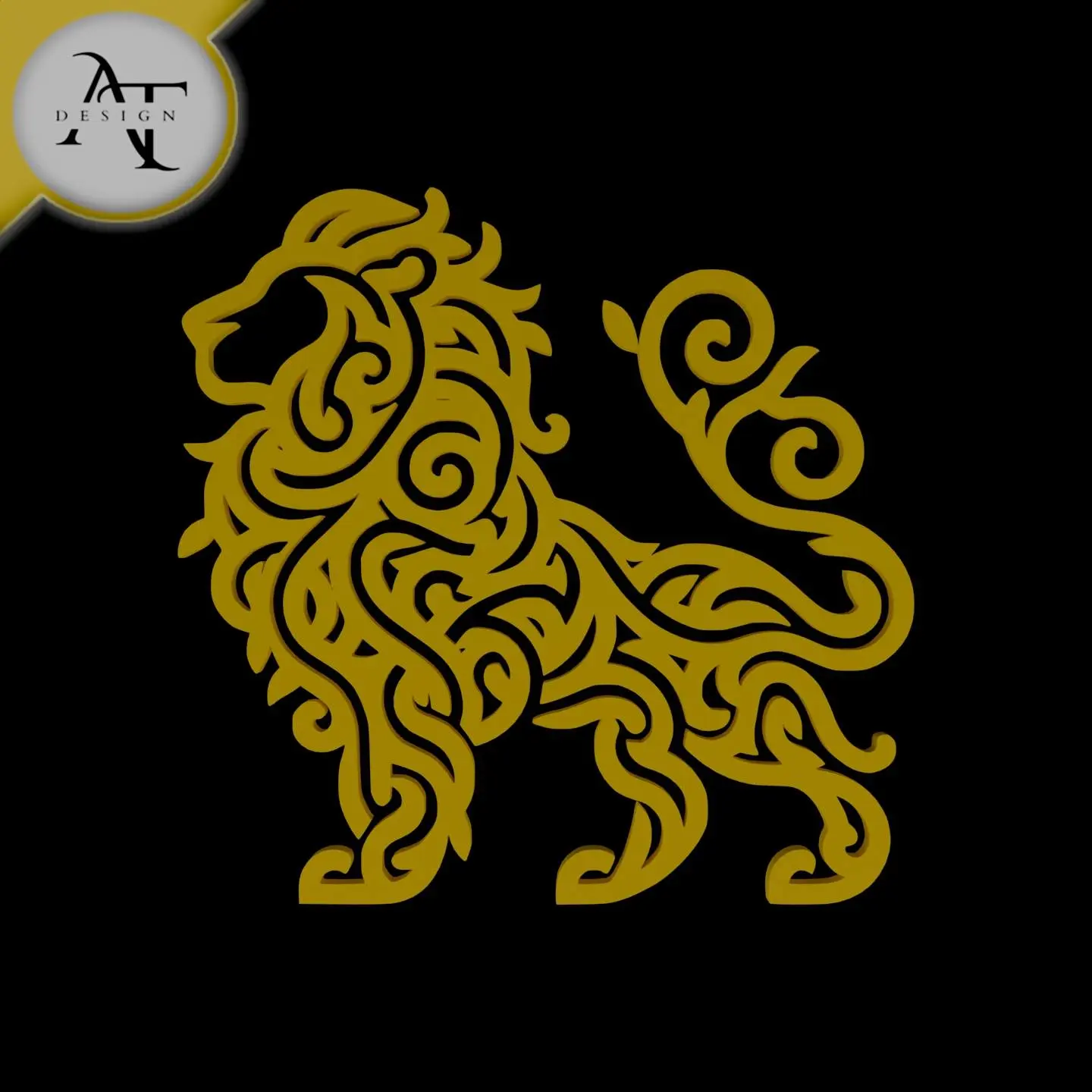 Home Decorations & Ornaments STL Download - Lion - Silhouette - 2D Wall ...