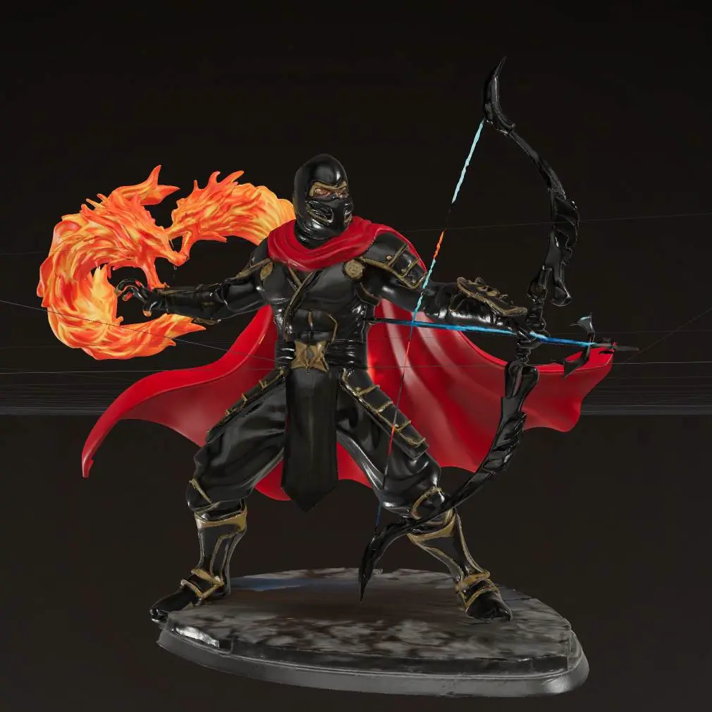 3D Printer Files | 3MF File | Flame Archer 3D Model 2 | Creality Cloud