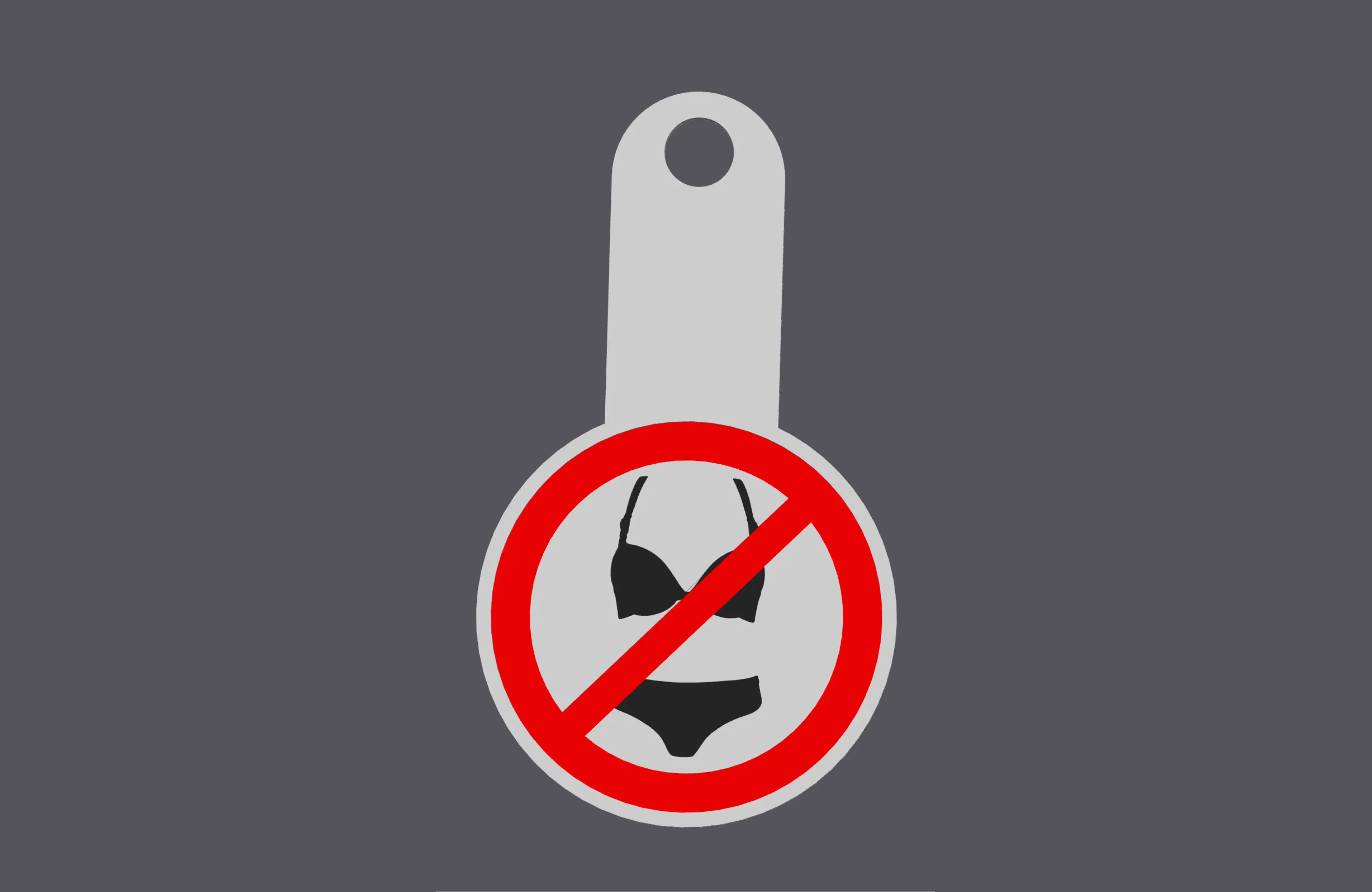 Digital Art STL Download - Sign 'Bikini/Lingerie Forbidden' v2 ...