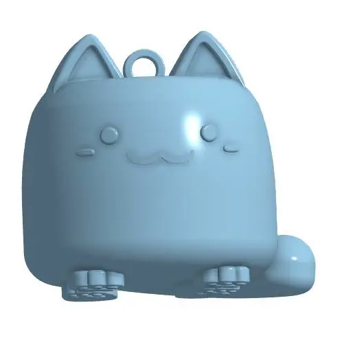 3D Printer Files | 3MF File | Round Cat Charm | Creality Cloud