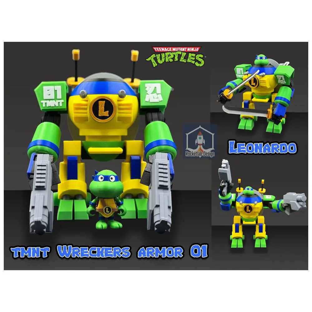 3D Printer Files | 3MF File | TMNT Wreckers Armor 01 - Leonardo