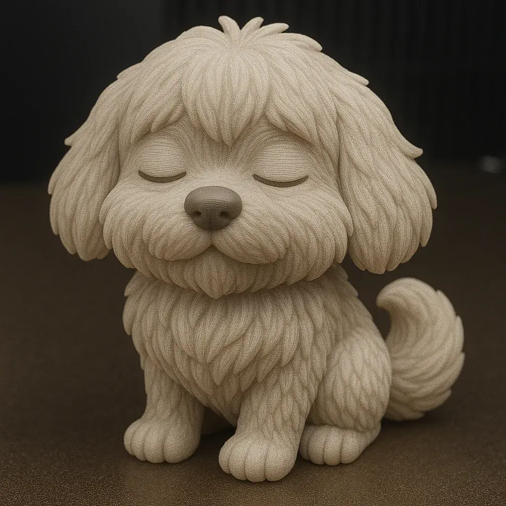Other STL Download - Cute Fluffy Puppy – Kawaii Dog Figurine | Easy ...