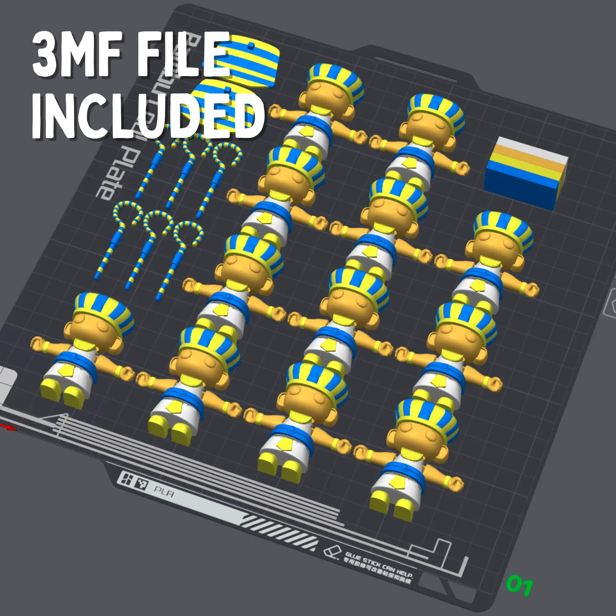 Characters & Creatures STL Download - 3D Printable Pharaohby Makeit3D