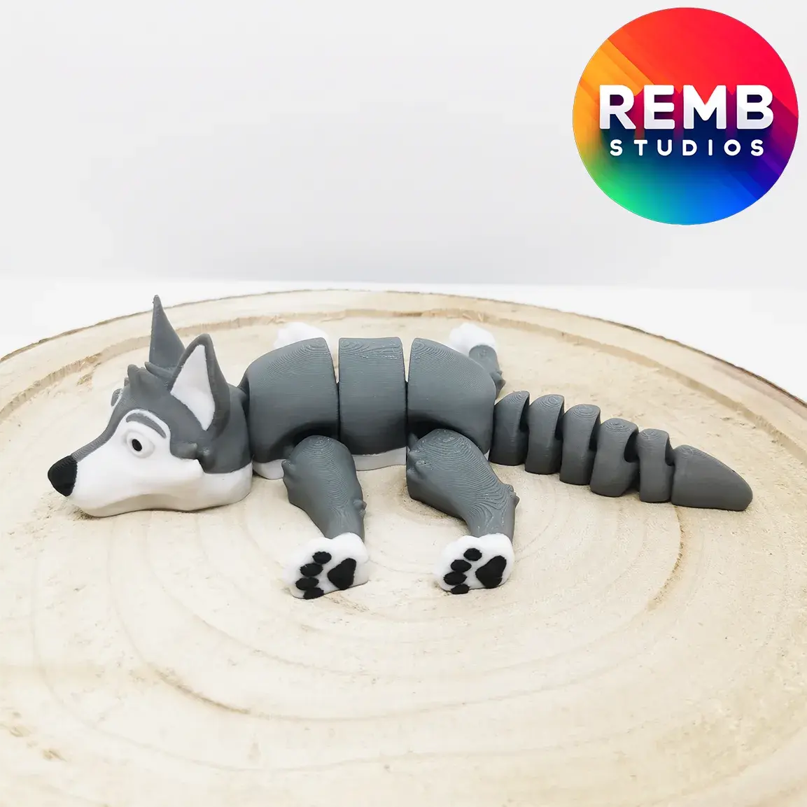 3D Printer Files | 3MF File | Flexi Wolf | Articulated Wolf NO support ...