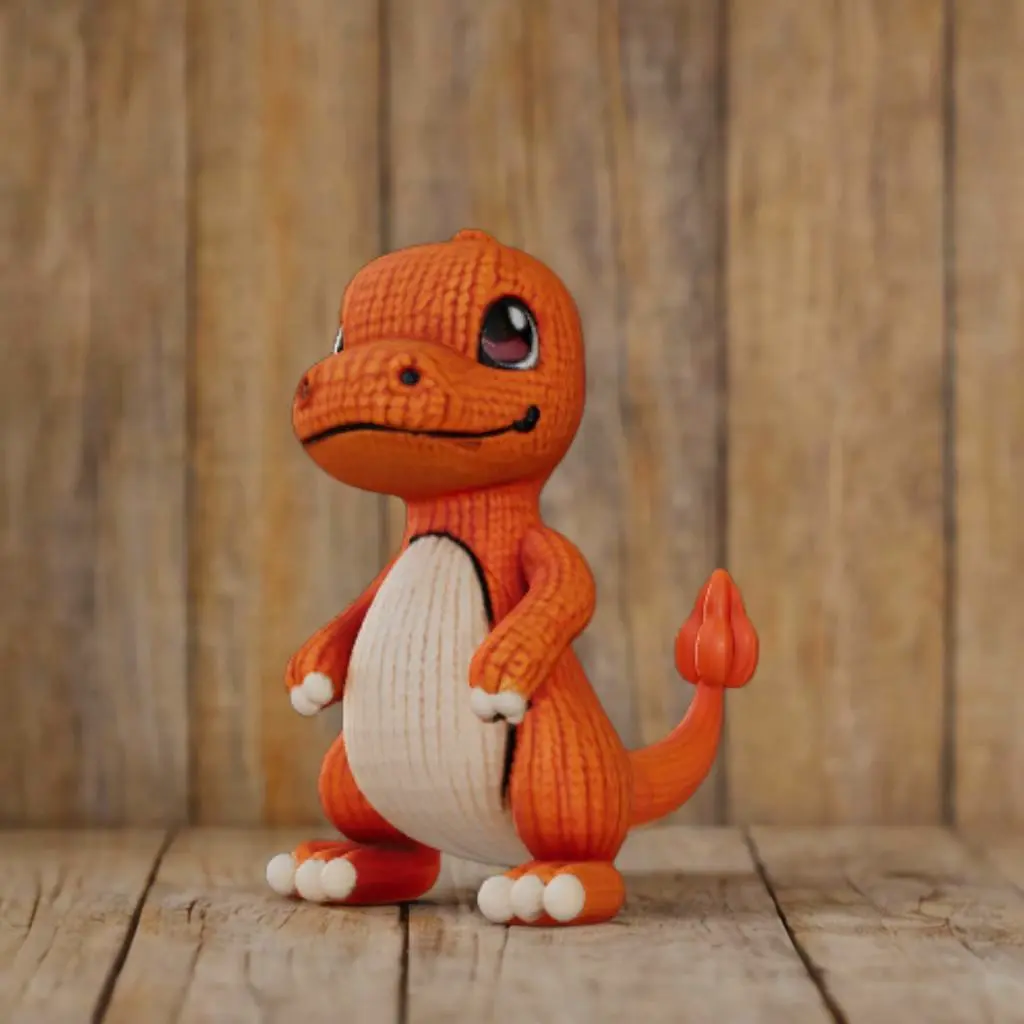 3D Printer Files | 3MF File | Charmander (Knitted Style) | Creality Cloud