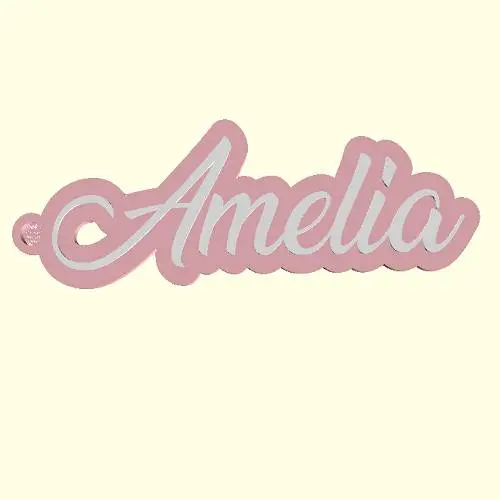Free Other STL Download - Amelia keychain / llavero Ameliaby ERGOST