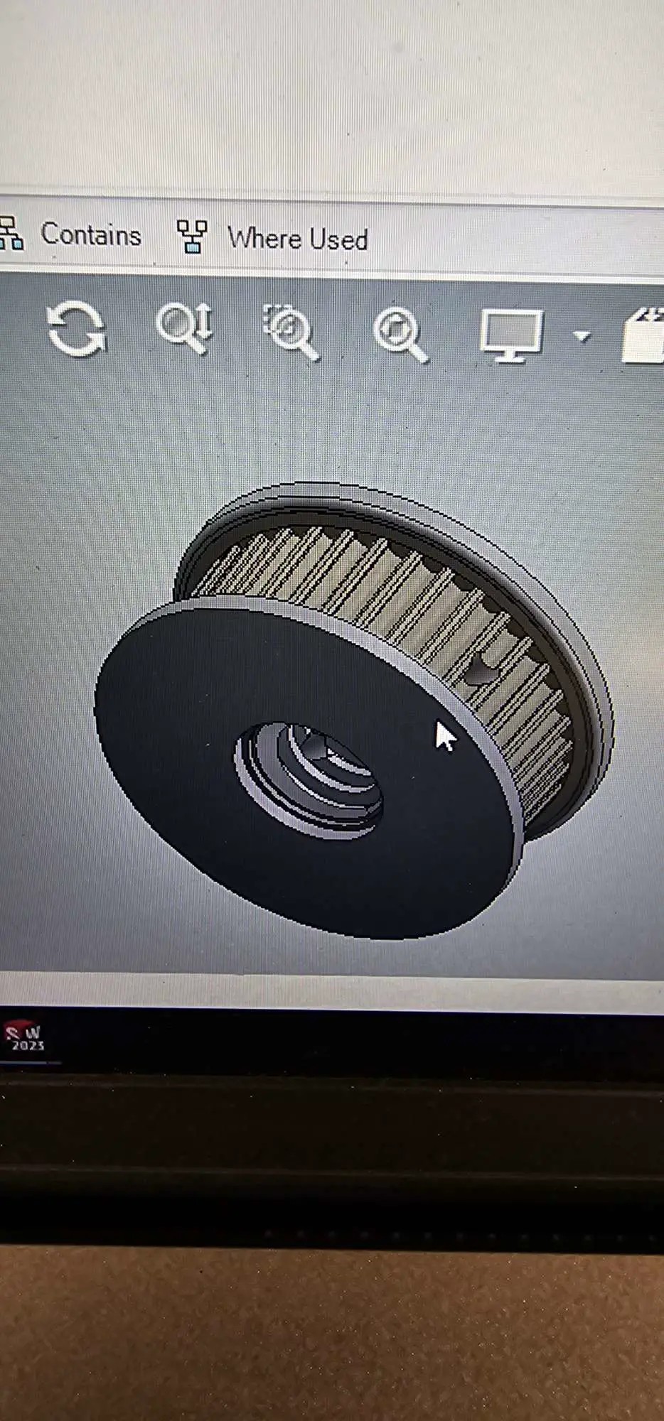 HTD belting pulley with internal Acme 3/4 -6 thread | 3D models ...