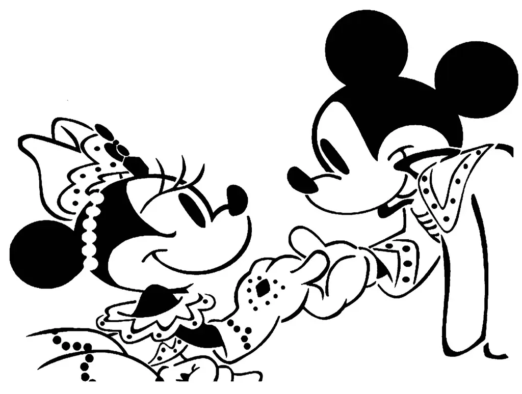 Free Other STL Download - Mickey and Minnie stencilby SMT_M 🦊