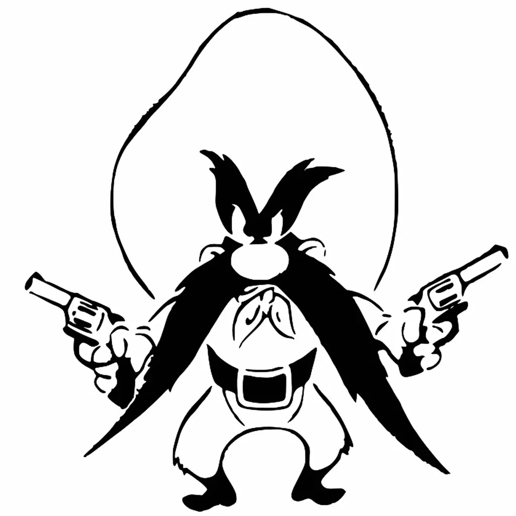 Free Board Games & Card Games STL Download - Yosemite Sam stencilby SMT_M 🦊