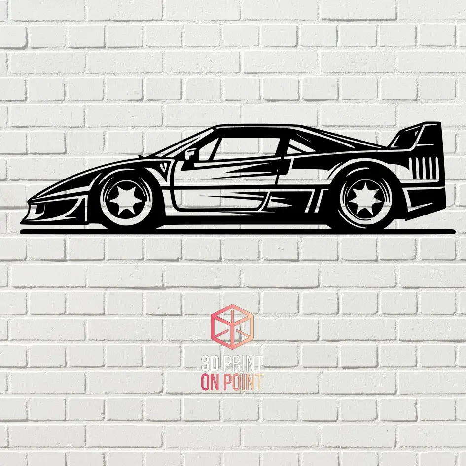 Free Digital Art STL Download - FERRARI F40 - 2D WALL ART #2by ...
