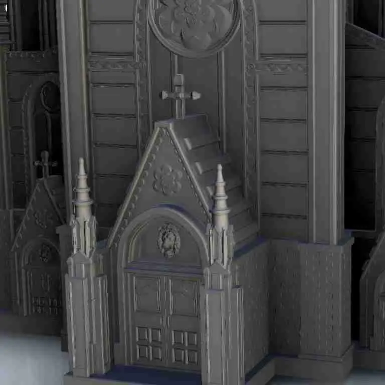 Other STL Download - Gothic Christian church - scenery medieval ...