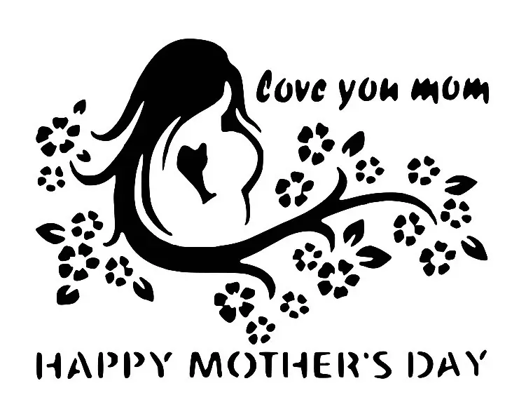 Free Digital Art STL Download - Mother's day stencilby SMT_M 🦊