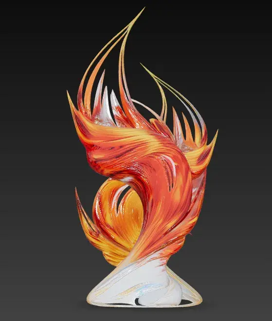 Home Decorations & Ornaments STL Download - glass flame sculptureby ...
