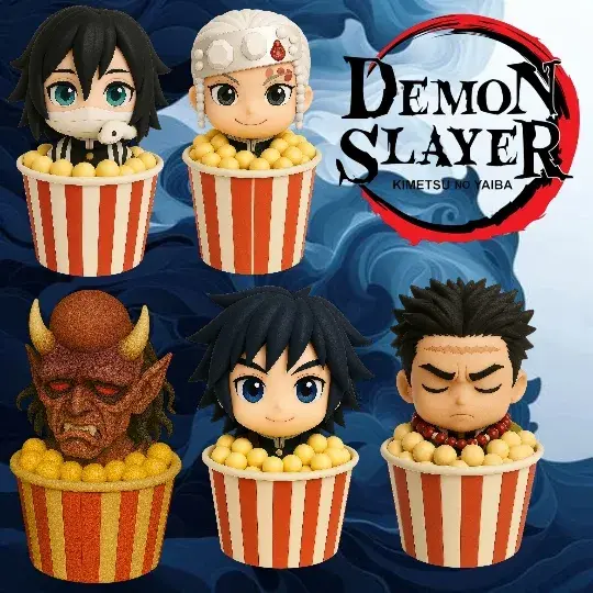 Characters & Creatures STL Download - demon slayer popcorn pack x 28by ...