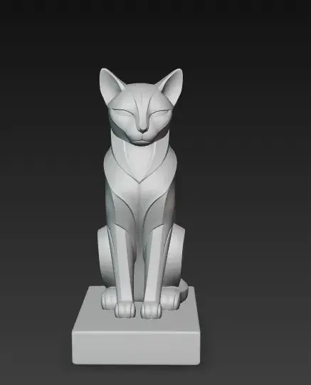 Sculptures & Artworks STL Download - Cat statueby GoldenDawn