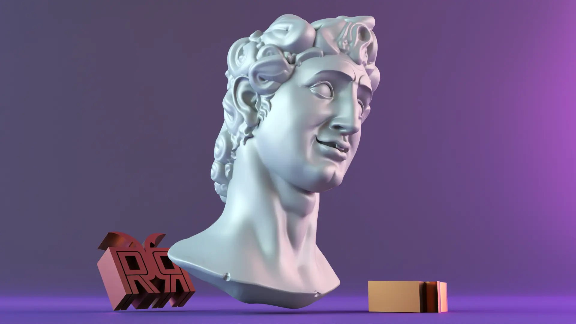 Sculptures & Artworks STL Descarga - CABEZA DE DAVID - rexer_3d