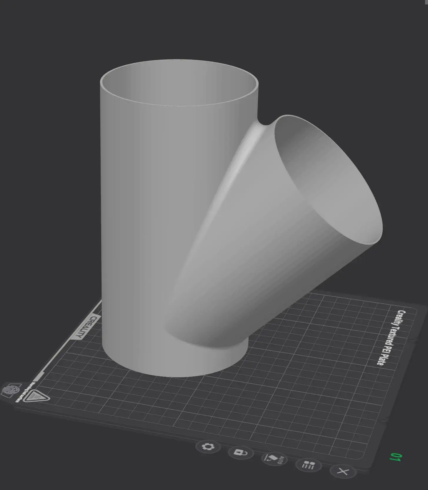 3D Printer Files | 3MF File | Ventilation adaptor / splitter 45 deg ...