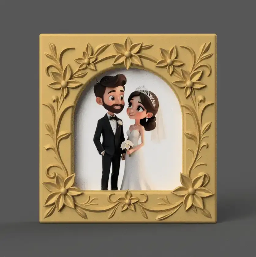 Home Decorations & Ornaments STL Download - Beautiful Photo Frame STL ...