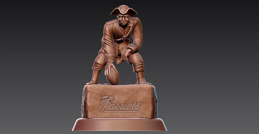 Other STL Download - NFL - NEW ENGLAND PATRIOTS FOOTBALL MASCOT STATUE ...